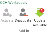 Update the CCH Workpapers Add-in